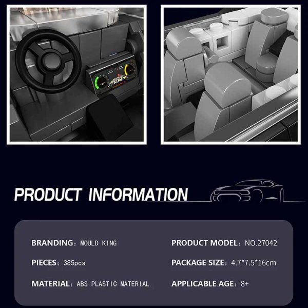 Mould King 27042 Dawn Luxusauto inkl. Showcase, 16,19