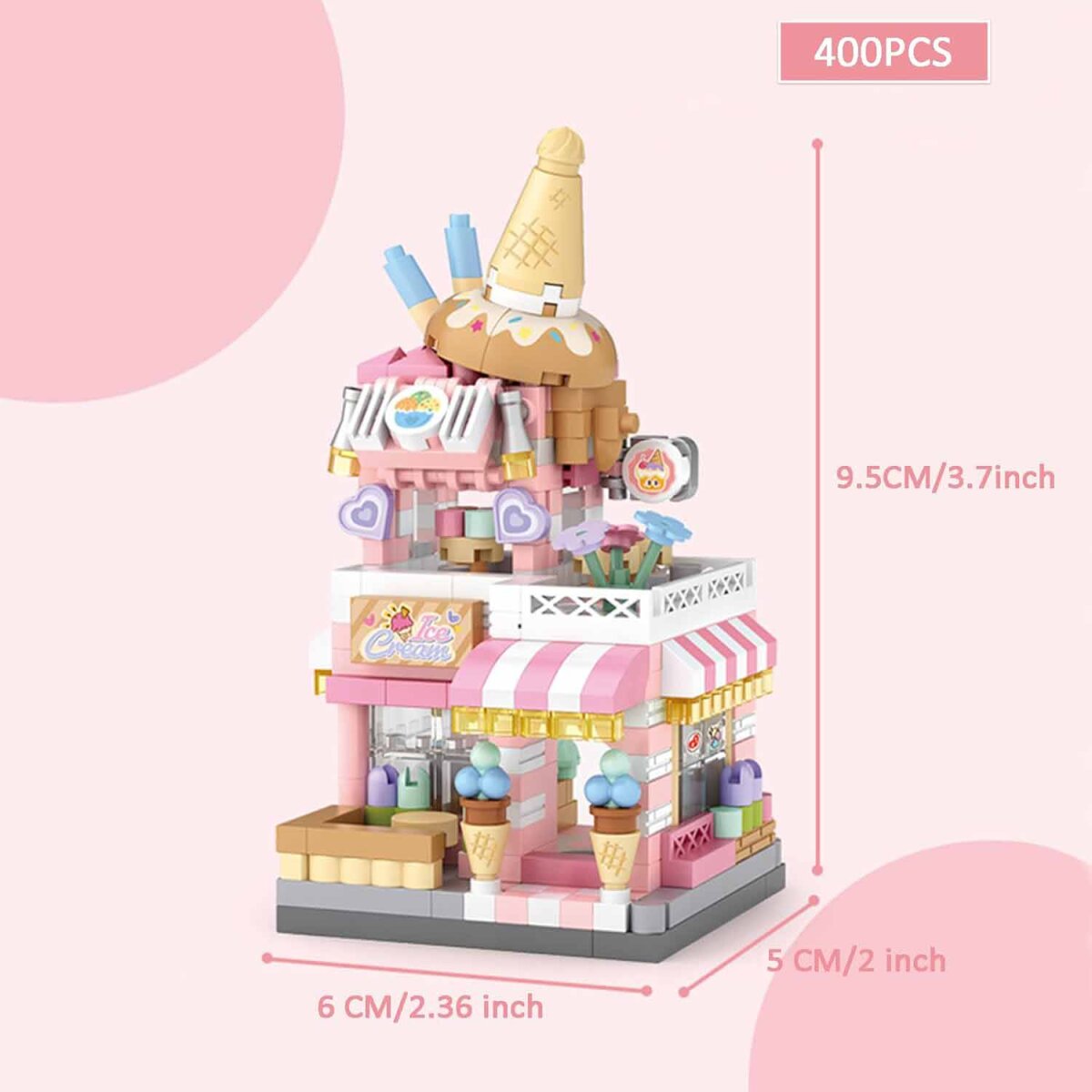 LOZ MINI BRICKS 8813 Eisdiele, 9,95