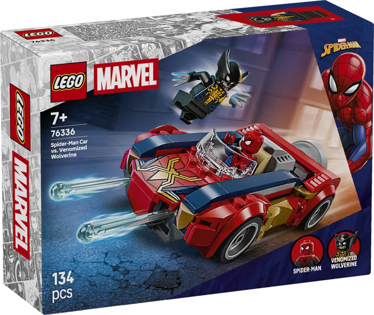 LEGO Marvel 76336 Spider-Man Auto vs. Venomized Wolverine, 17,95